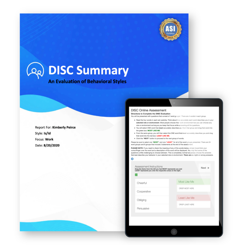 Download and Review DISC Personality Test Sample Reports