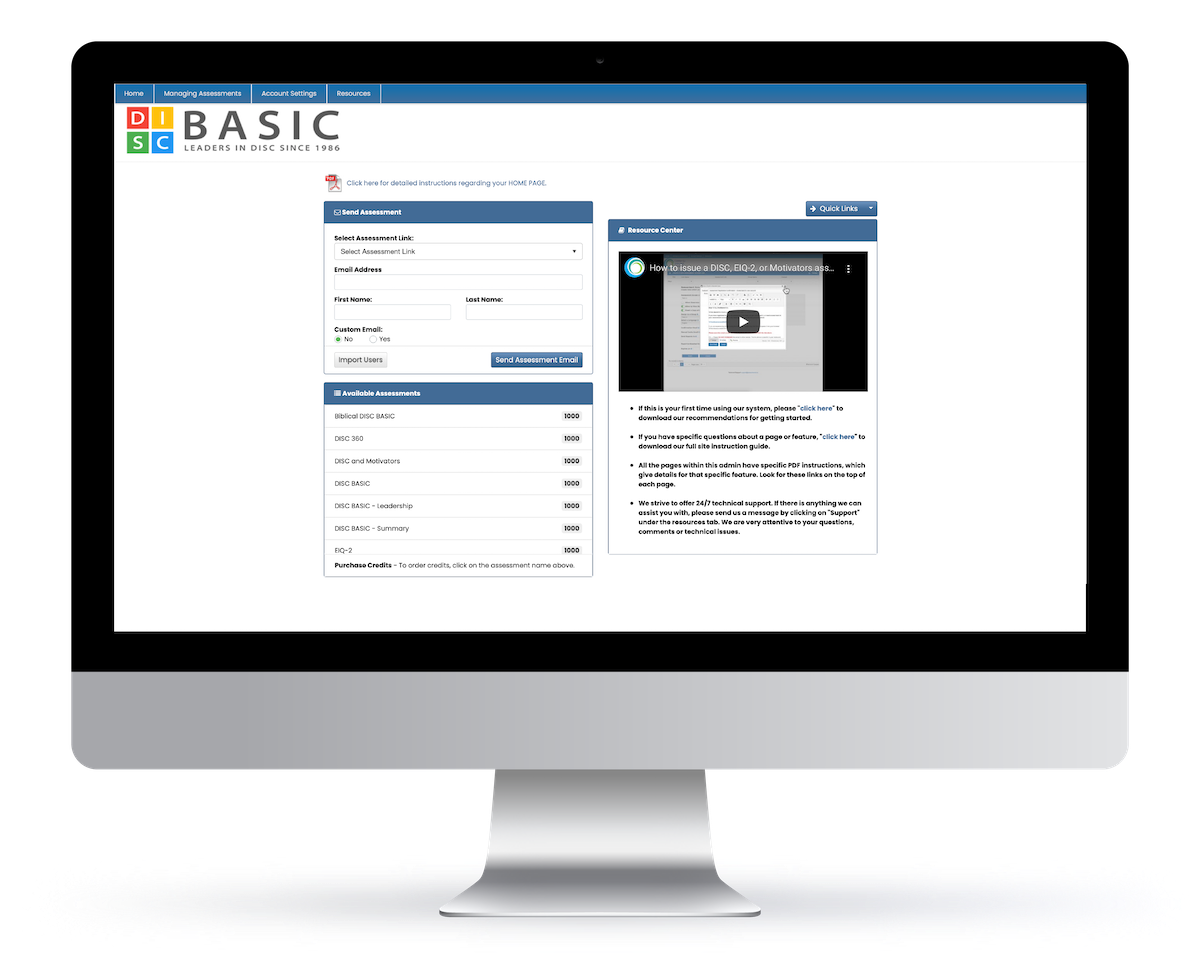 Open an Online Personality Assessment Account
